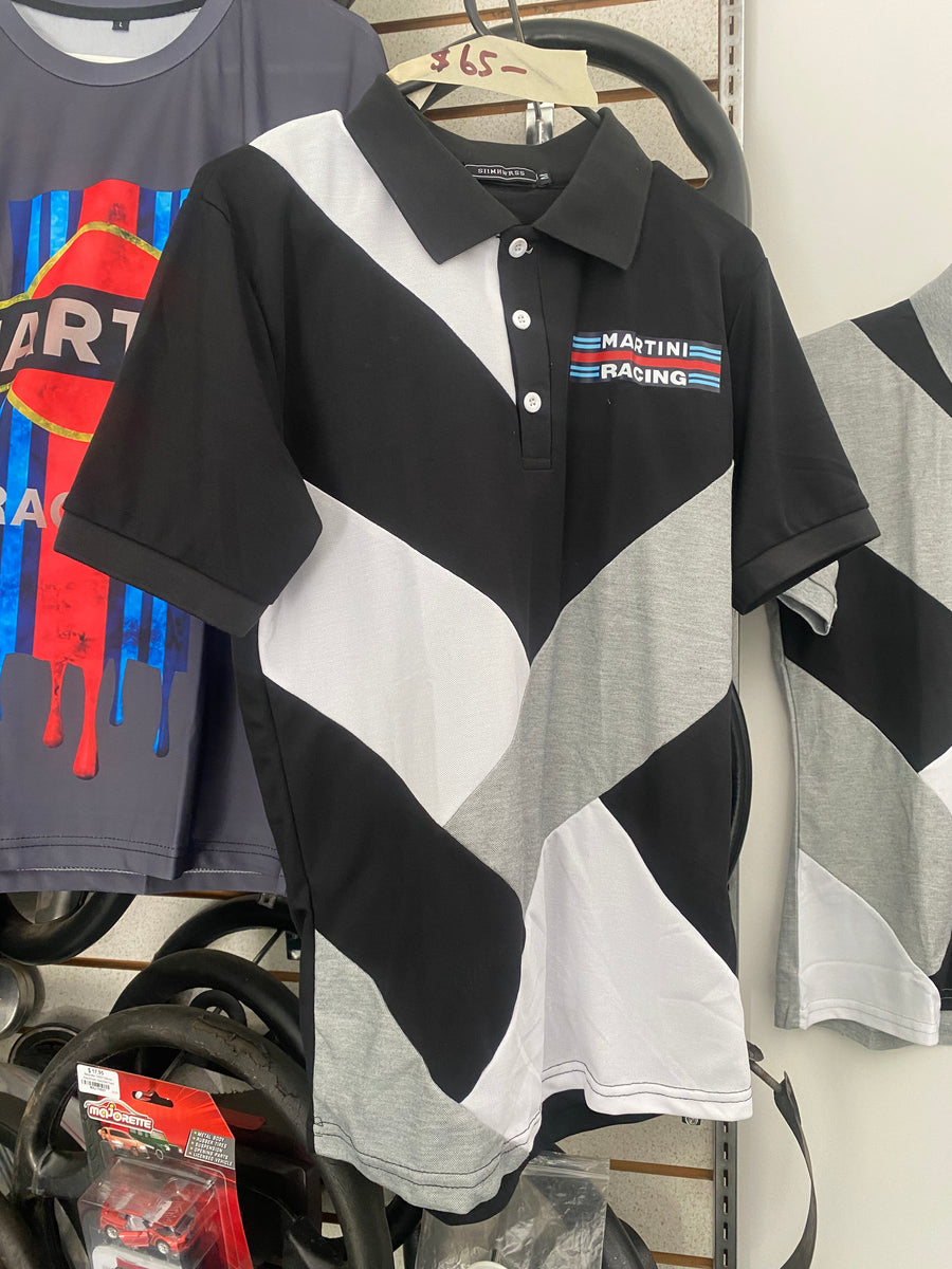 Martini Racing polo shirt black grey white camo style medium size – Das ...
