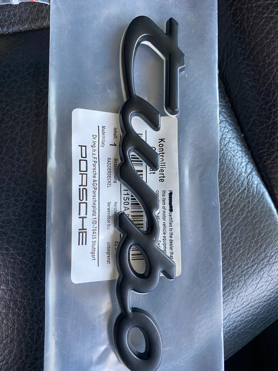 Porsche turbo badge black – Das Nine Porsche Parts